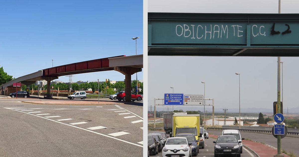 'Obicham TE': Lleida borra una de las pintadas más icónicas de la ciudad