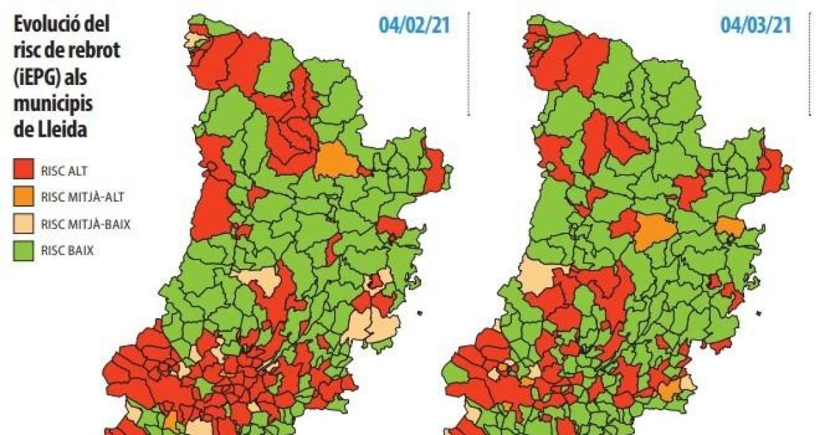 Baixen a 52 els municipis de Lleida amb alt risc de rebrot i es frena ...