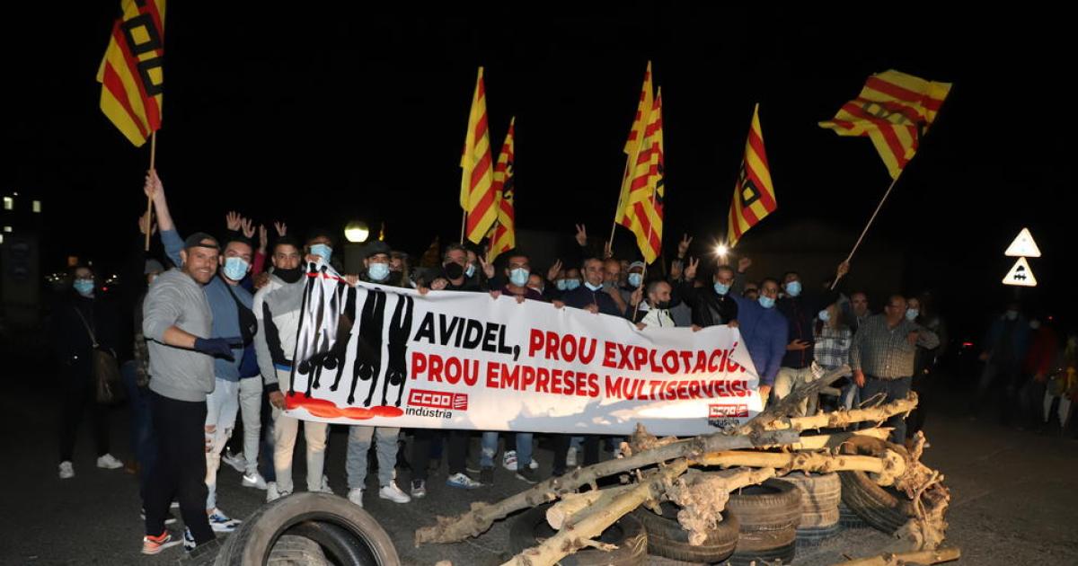Los empleados del matadero Avidel inician una huelga